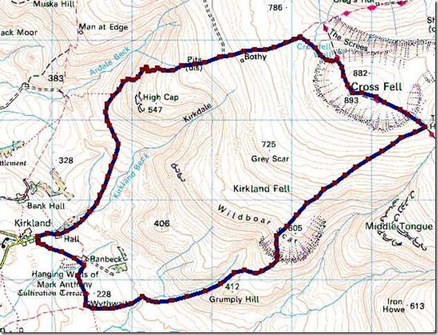 northern pies: Flan Fuelled Cross Fell from Kirkland